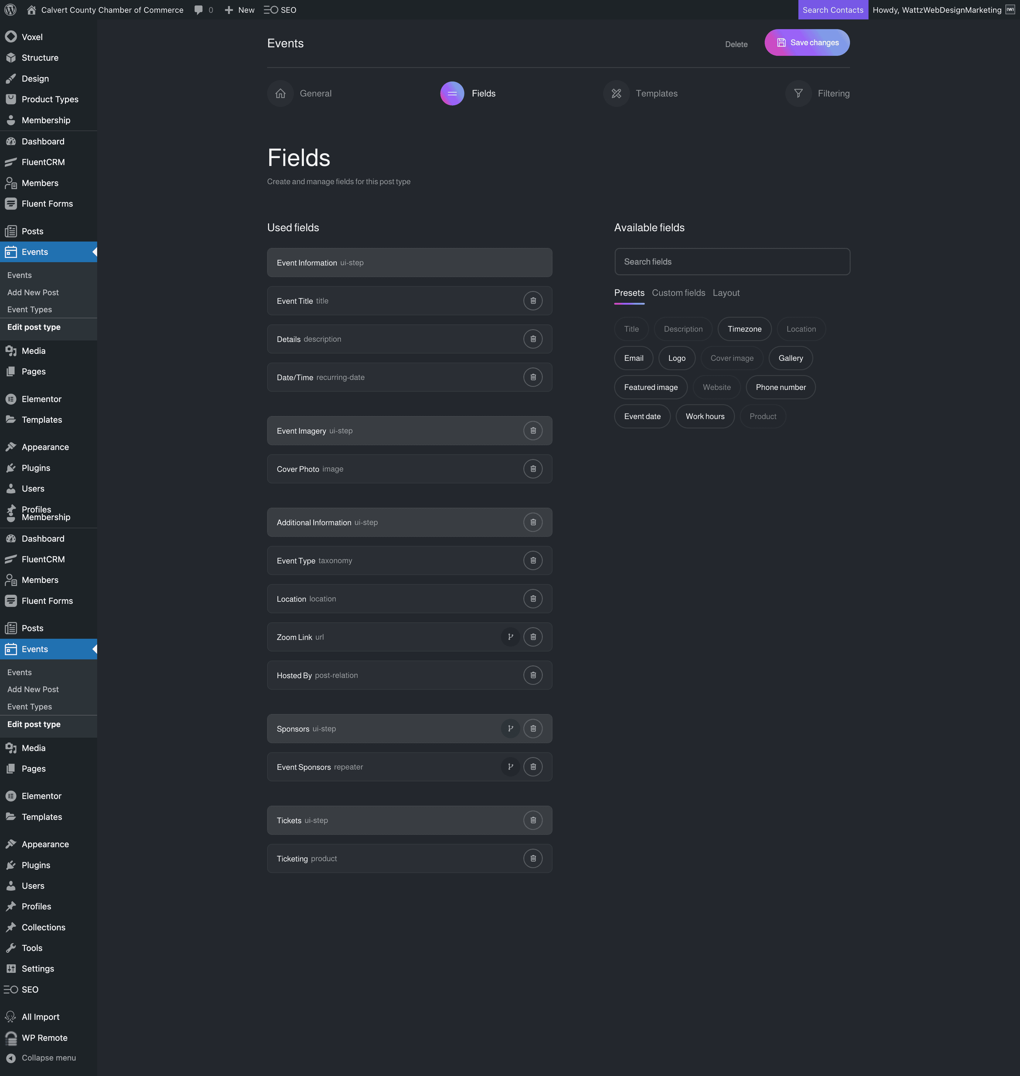 Complete Events Template/Design - Voxel Guide