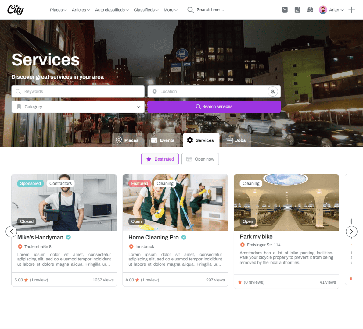Homepage fancy tabs for CPTs - Voxel Guide